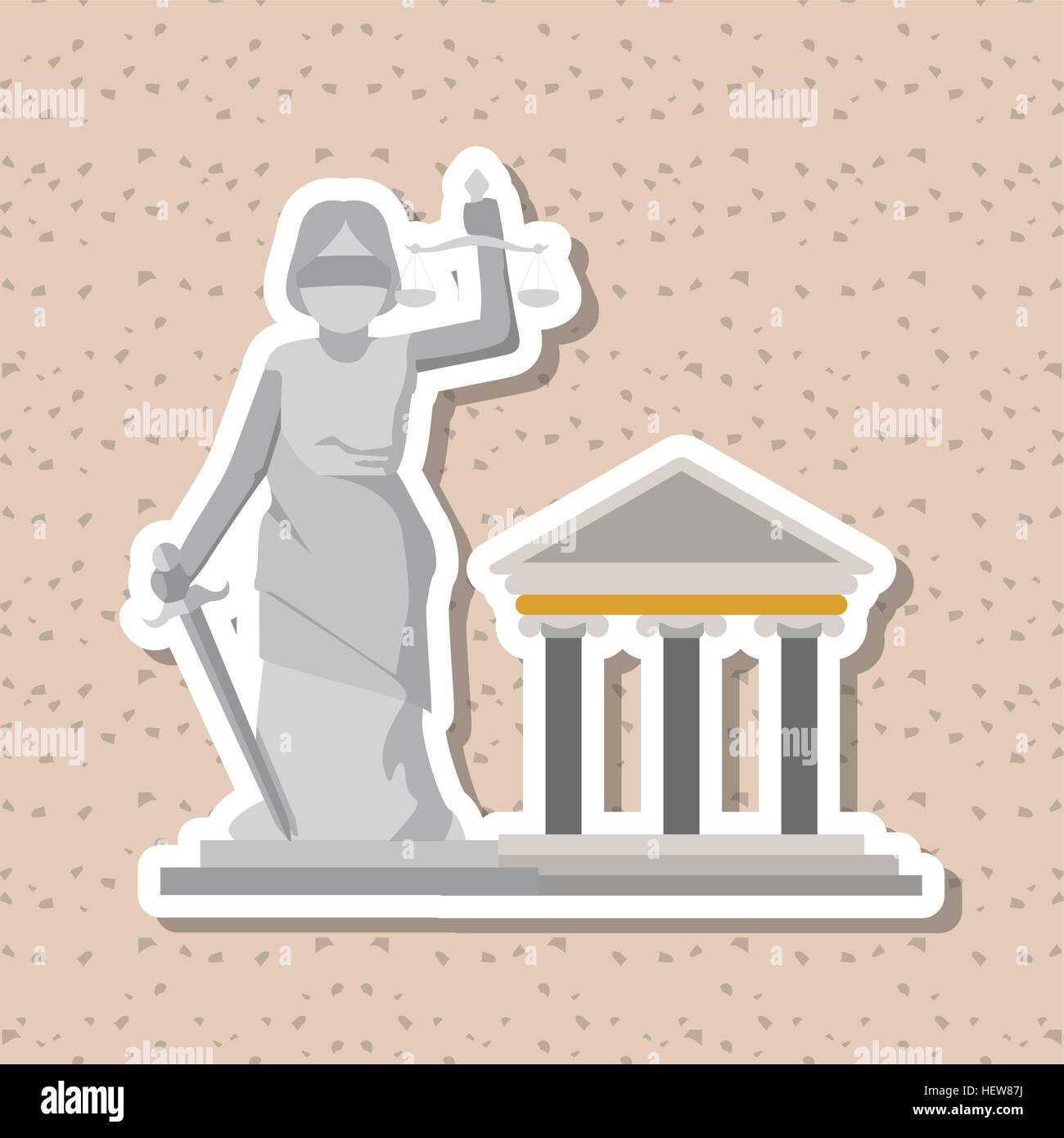 Law and Justice building design, vector illustration Stock Vector Image ...