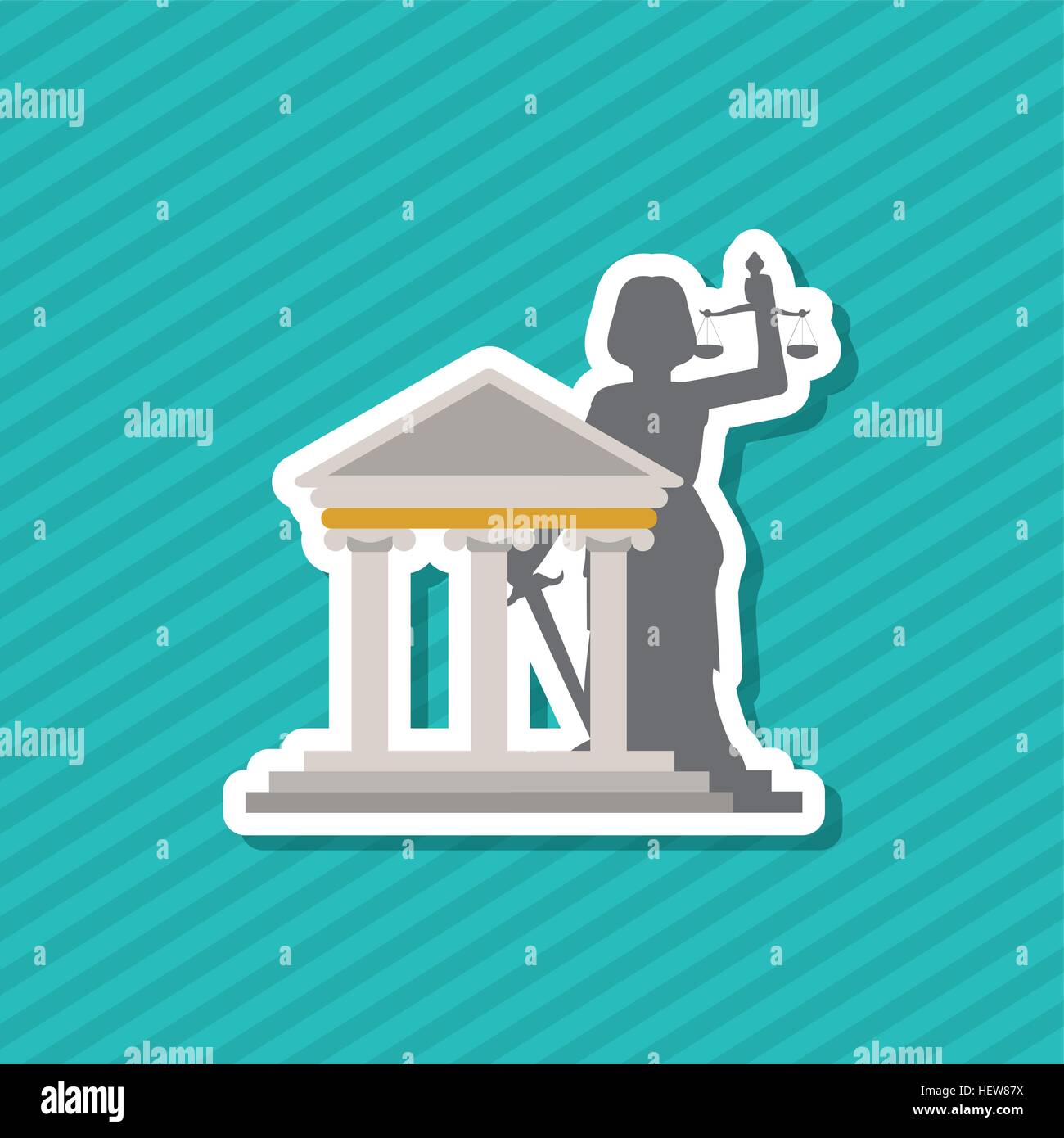Law and Justice building design, vector illustration Stock Vector Image ...