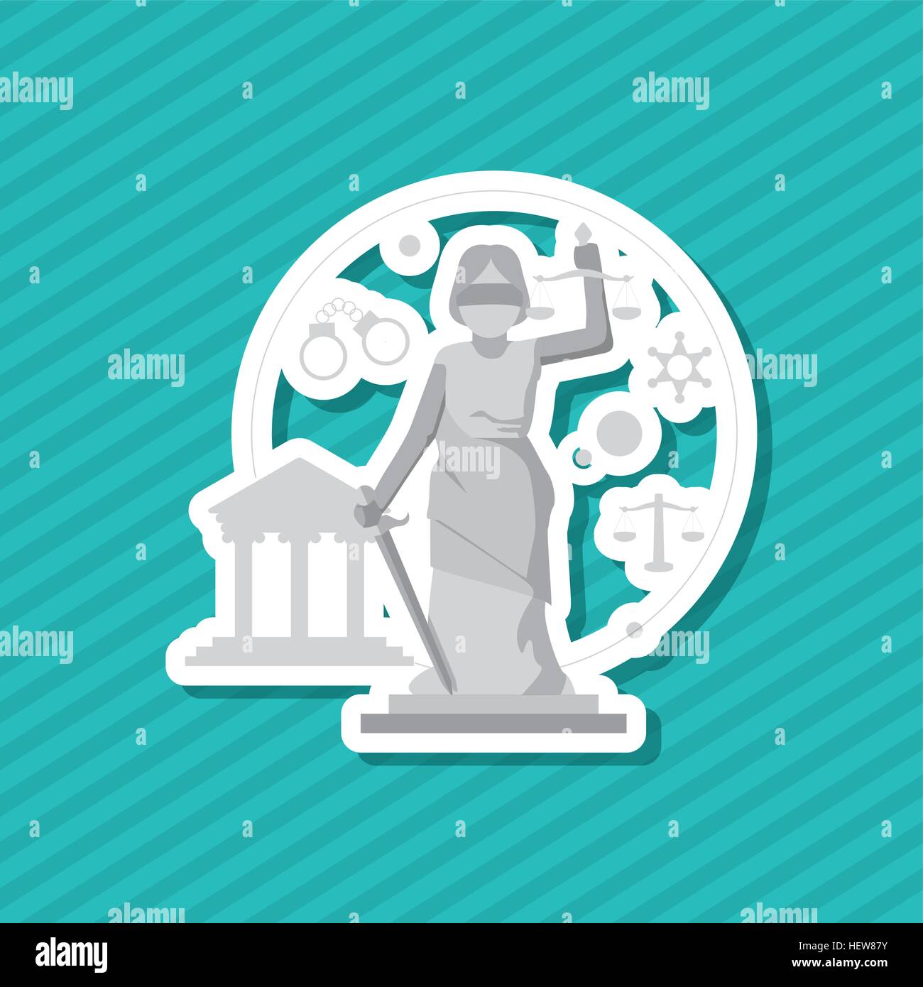 Law and Justice sculpture design, vector illustration Stock Vector ...