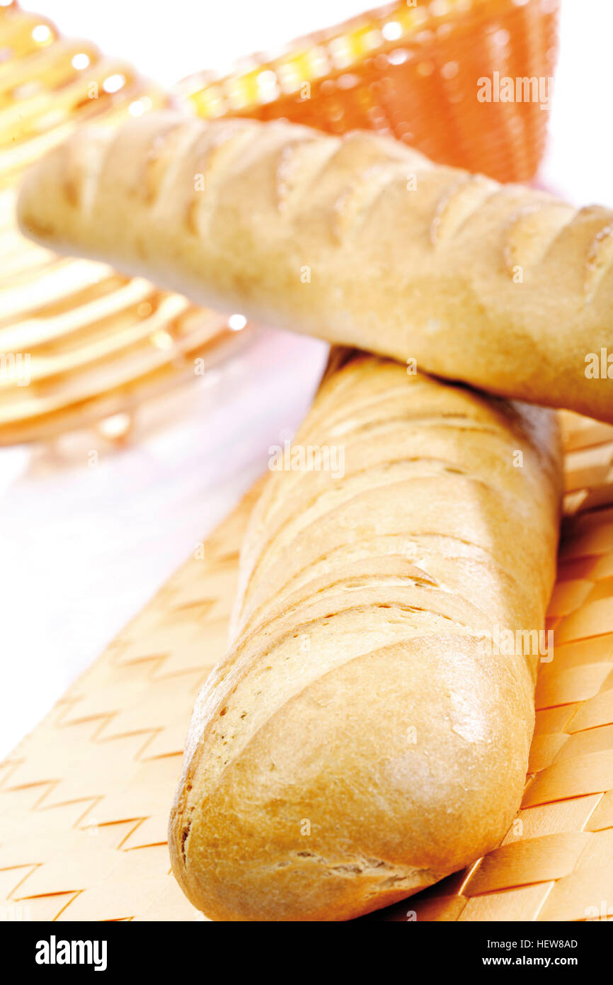 White bread sticks, baguette Stock Photo - Alamy