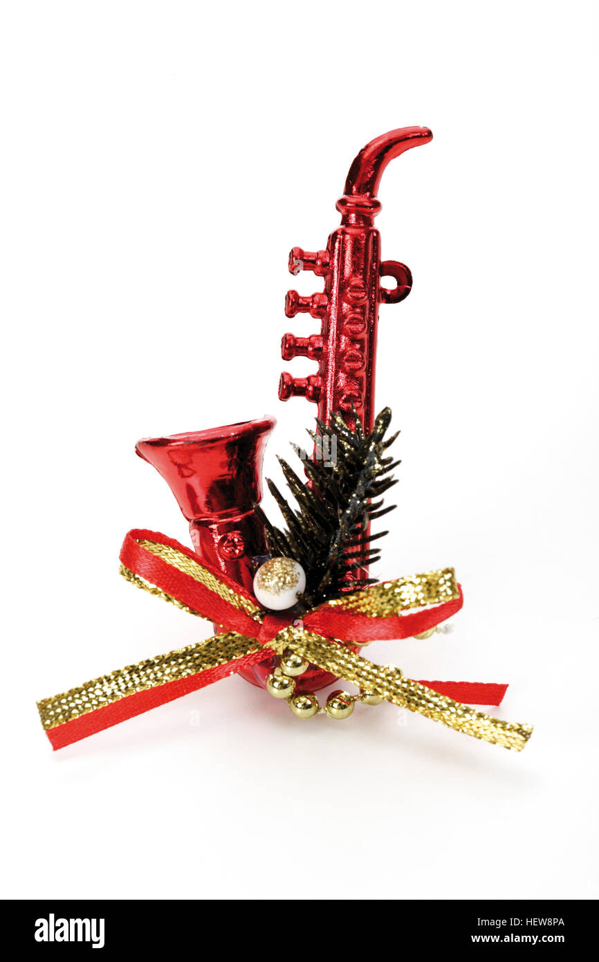 Musical instrument christmas tree ornaments hi-res stock photography ...