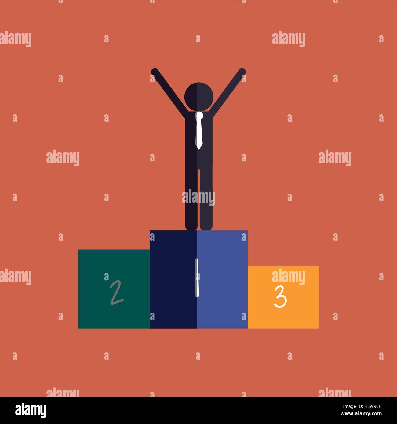 Winner and businessman design, vector illustration Stock Vector Image ...