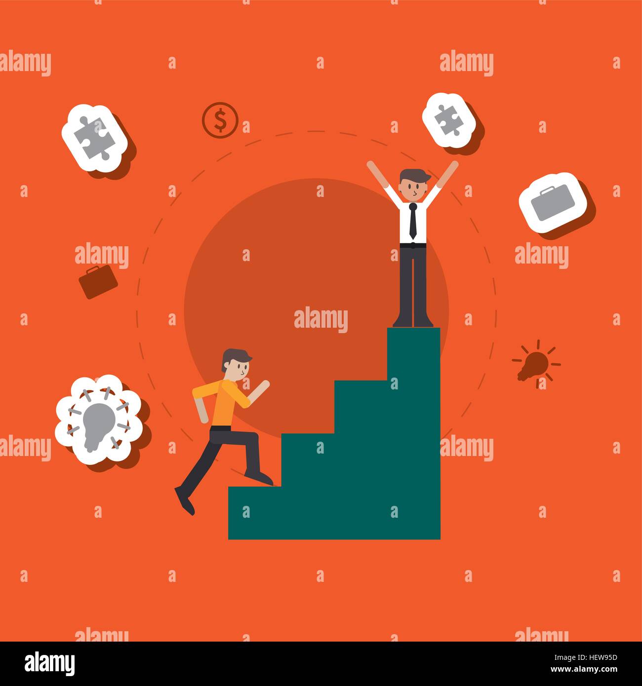 Winner and businessman design, vector illustration Stock Vector Image ...