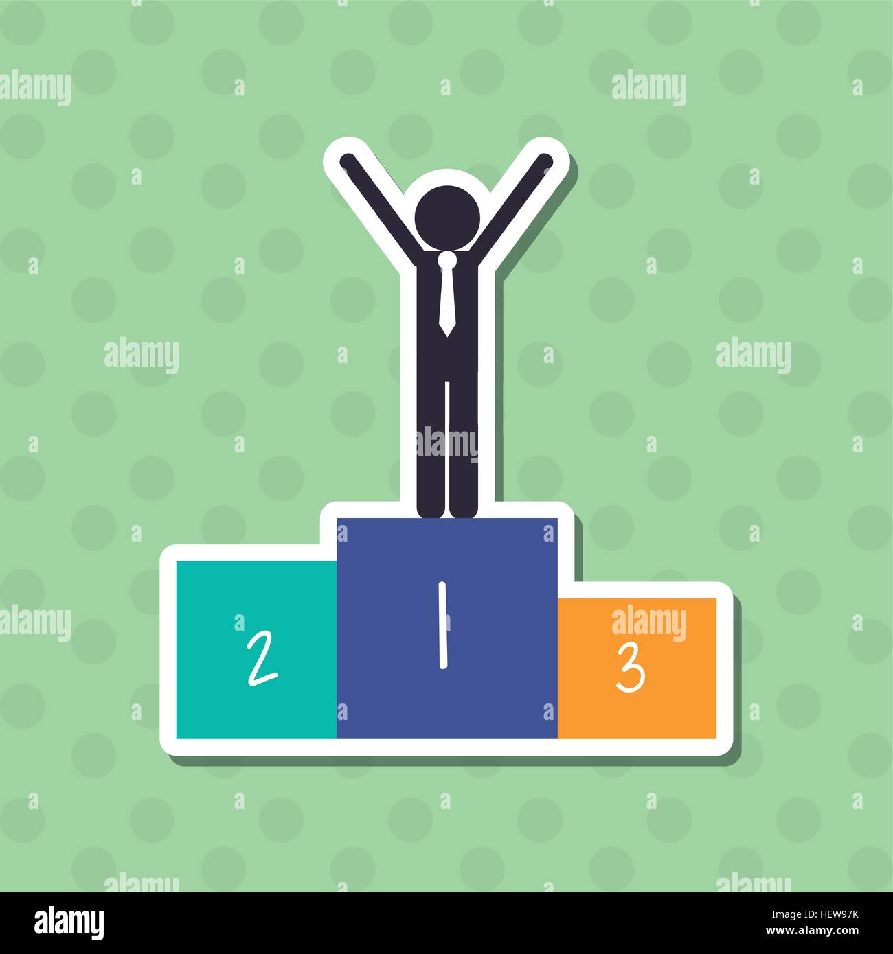 Winner and businessman design, vector illustration Stock Vector Image ...