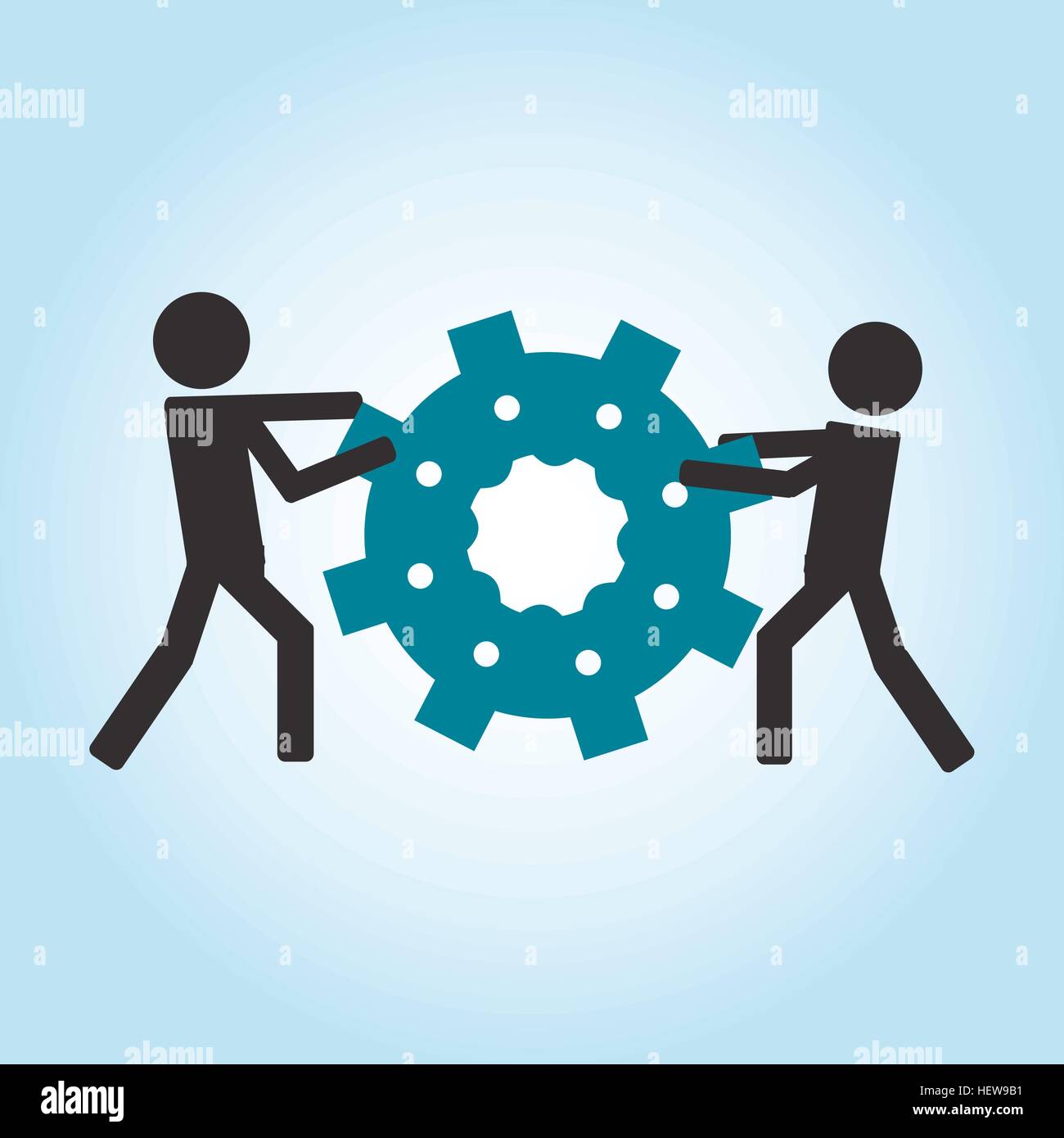 Teamwork wirth gear design Stock Vector Image & Art - Alamy