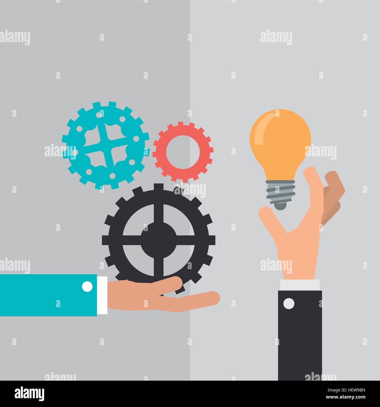 Teamwork with bulb design Stock Vector Image & Art - Alamy
