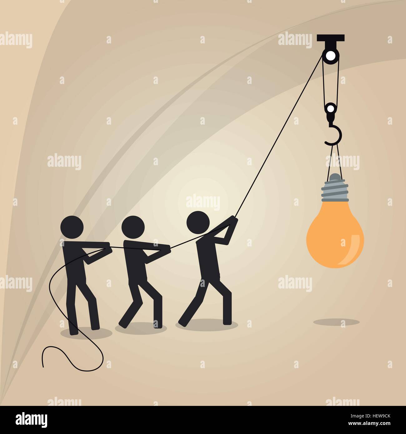 Teamwork with bulb design Stock Vector Image & Art - Alamy