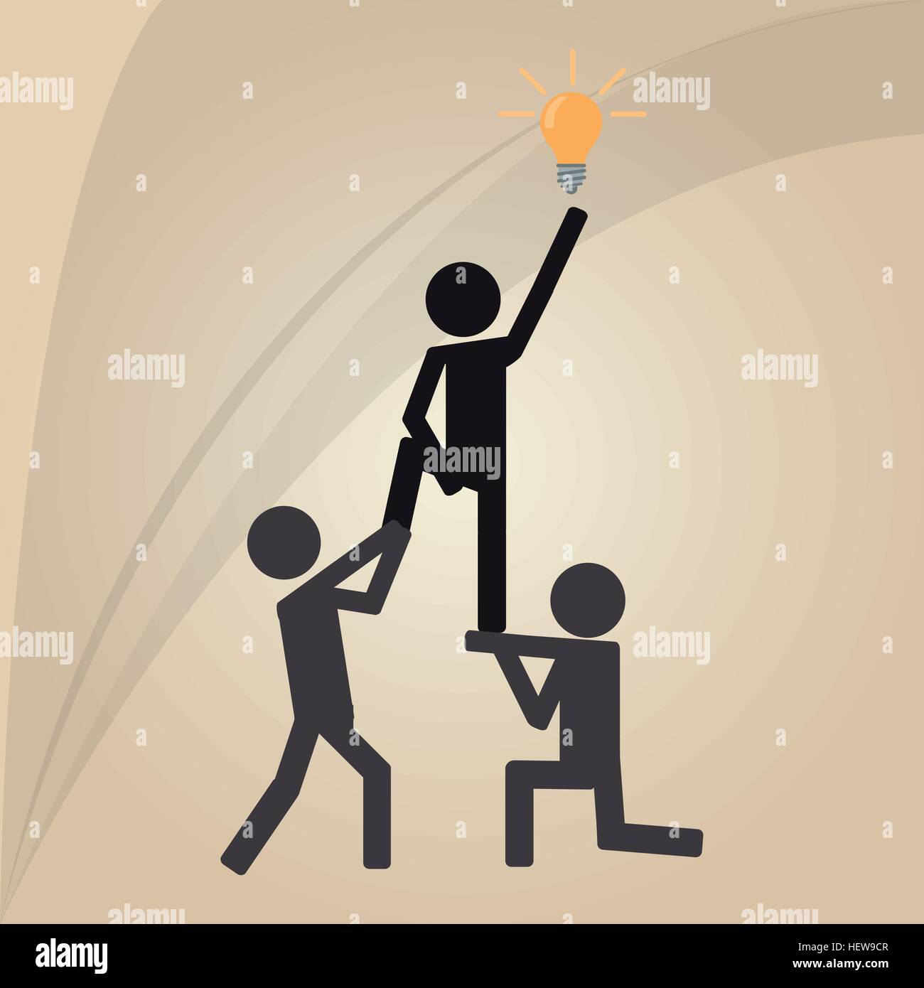 Teamwork with bulb design Stock Vector Image & Art - Alamy