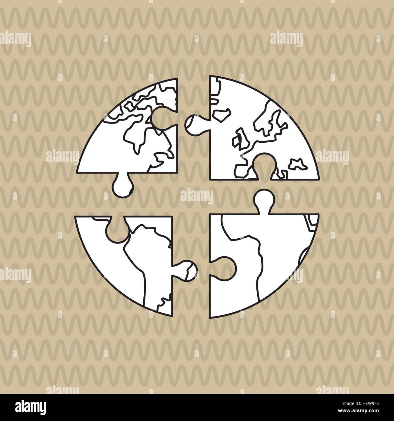 Teamwork with puzzle design, vector illustration Stock Vector Image ...