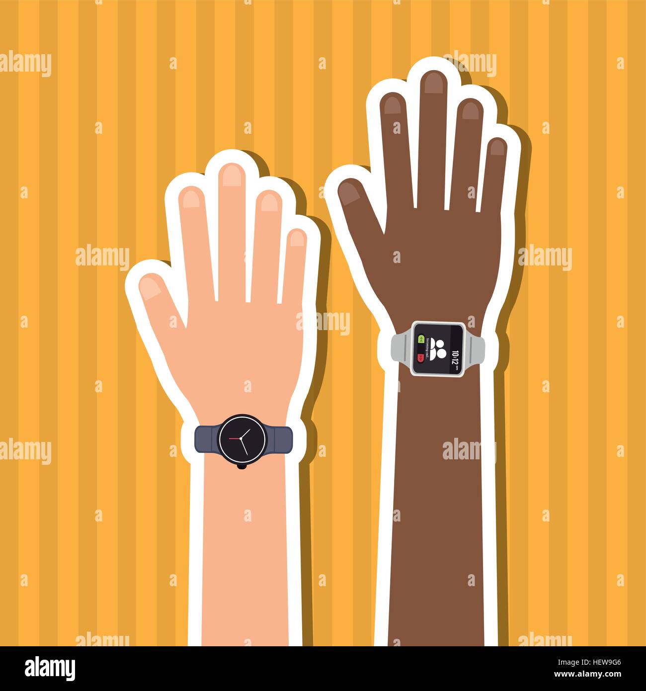 Teamwork with human hand design, vector illustration Stock Vector Image ...