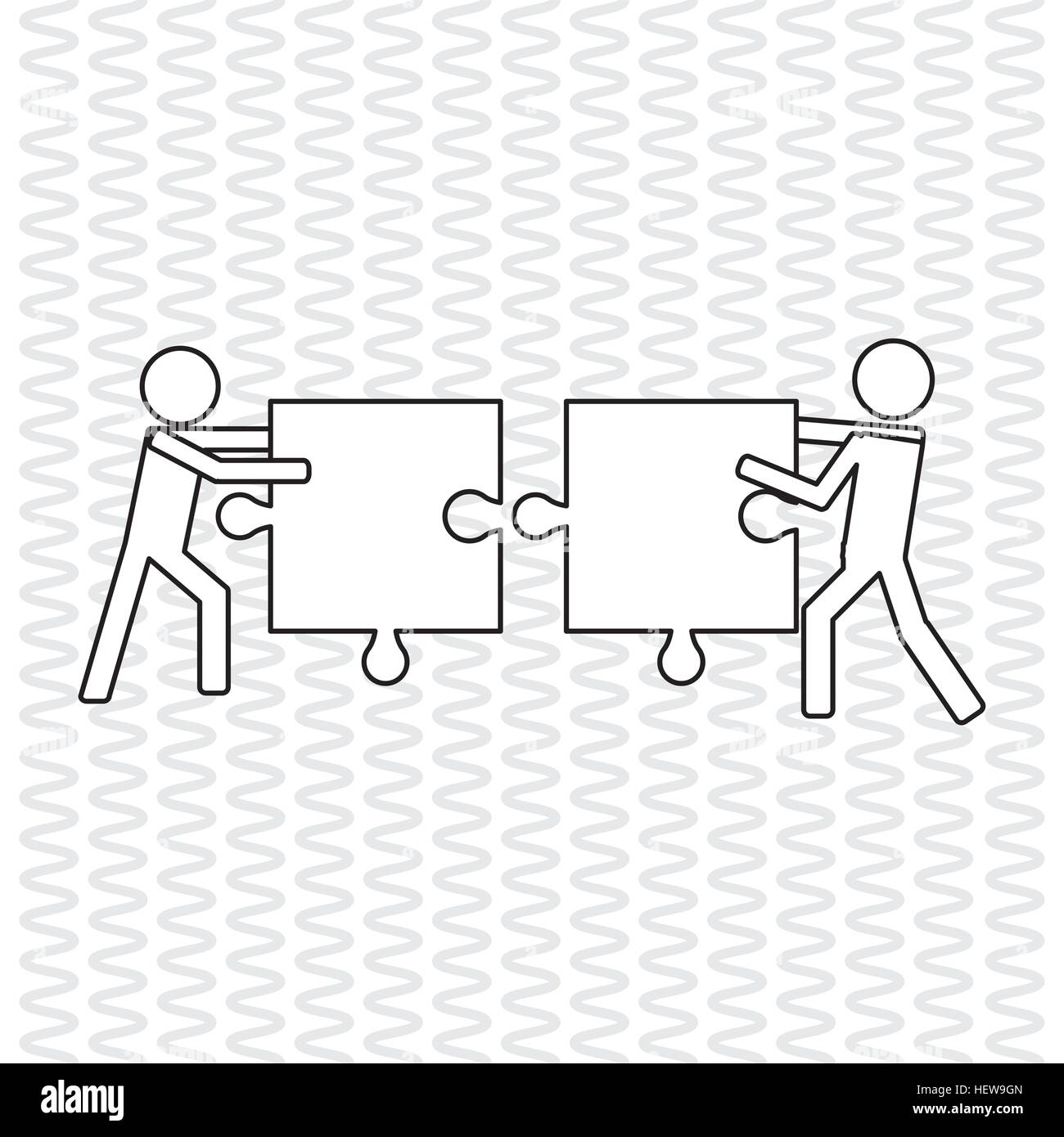 Teamwork with puzzle design, vector illustration Stock Vector Image ...
