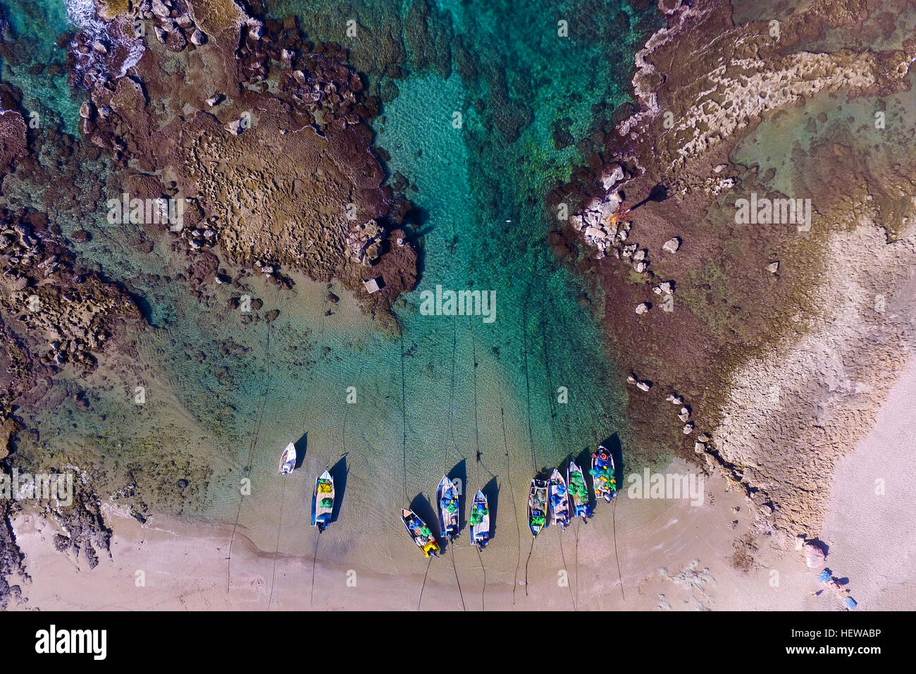 Aerial view of fishing boat on the sea hi-res stock photography and ...