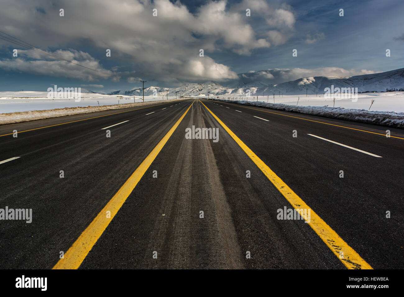 Beautiful empty asphalt freeway motorway High Resolution Stock ...