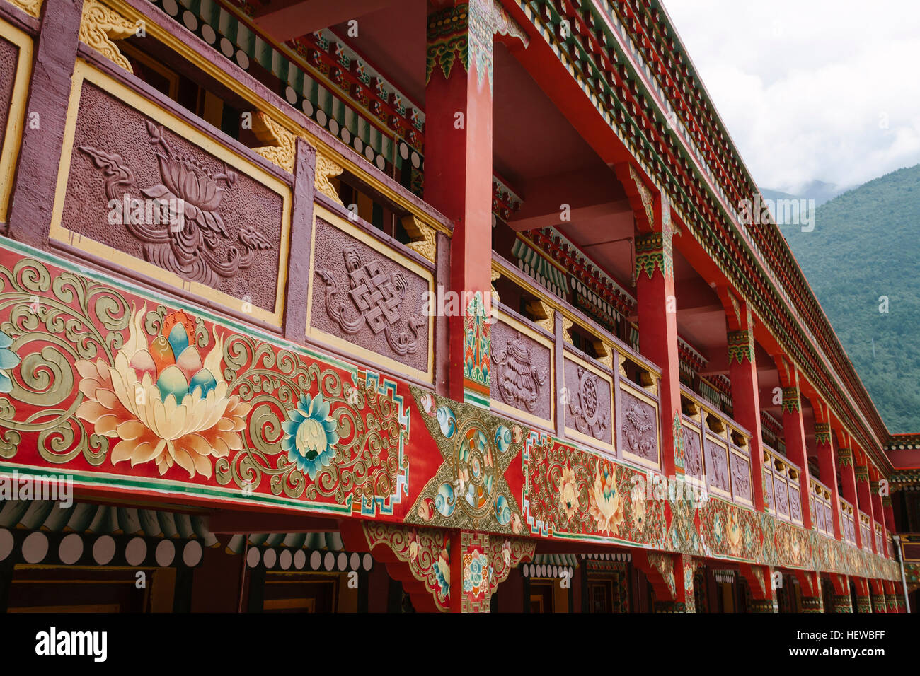 Kangding, Sichuan province, China - The view of Namo monastery, a ...