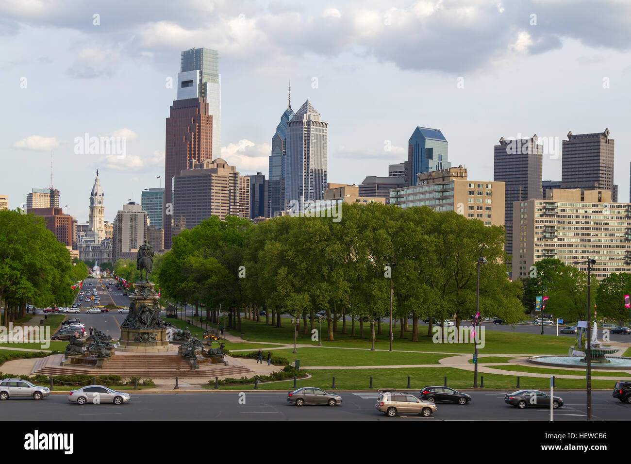 Skyline view of Philadelphia, Pennsylvania - USA stock photo Stock ...