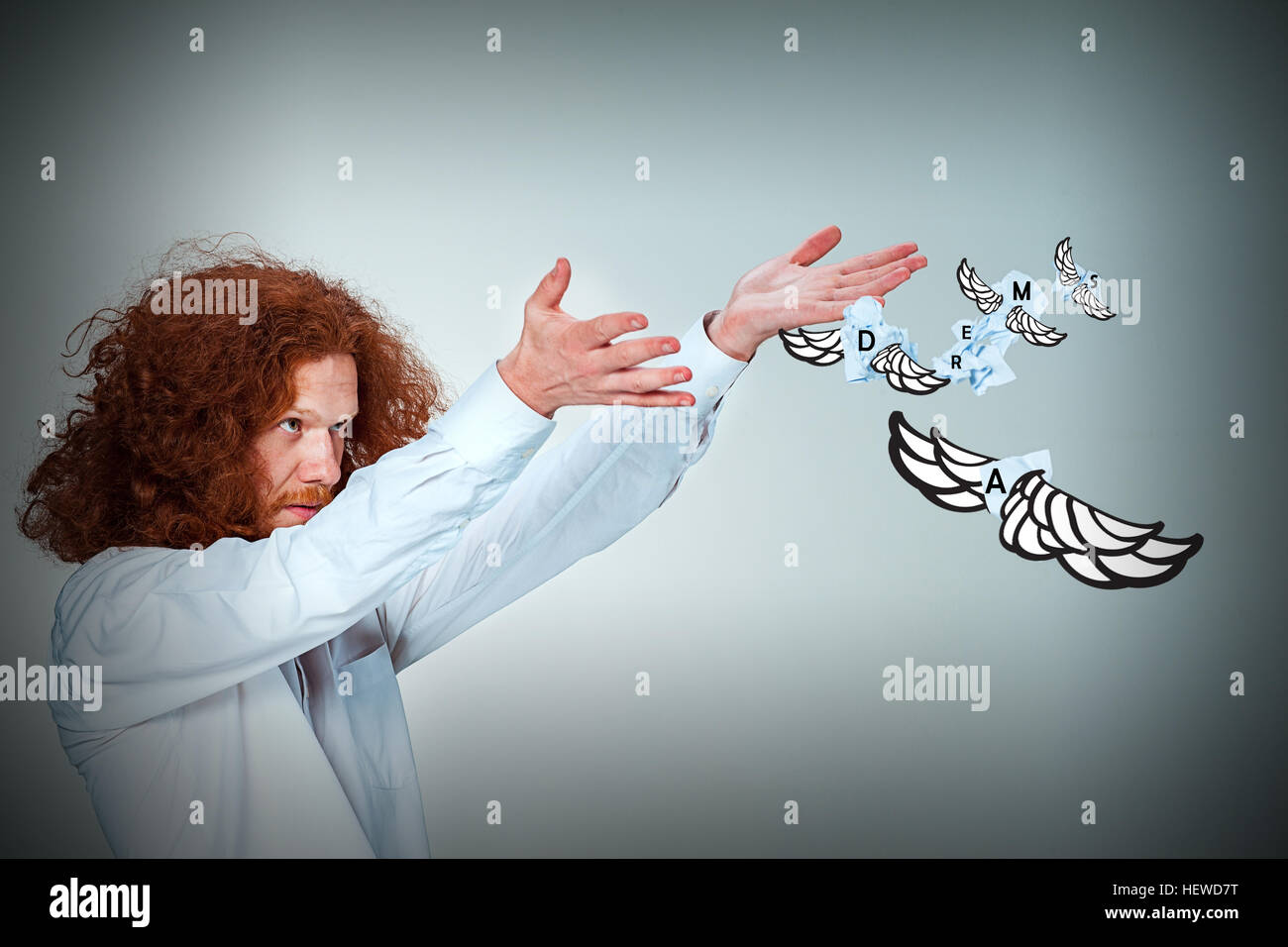 Angry man tear out paper Stock Photo - Alamy