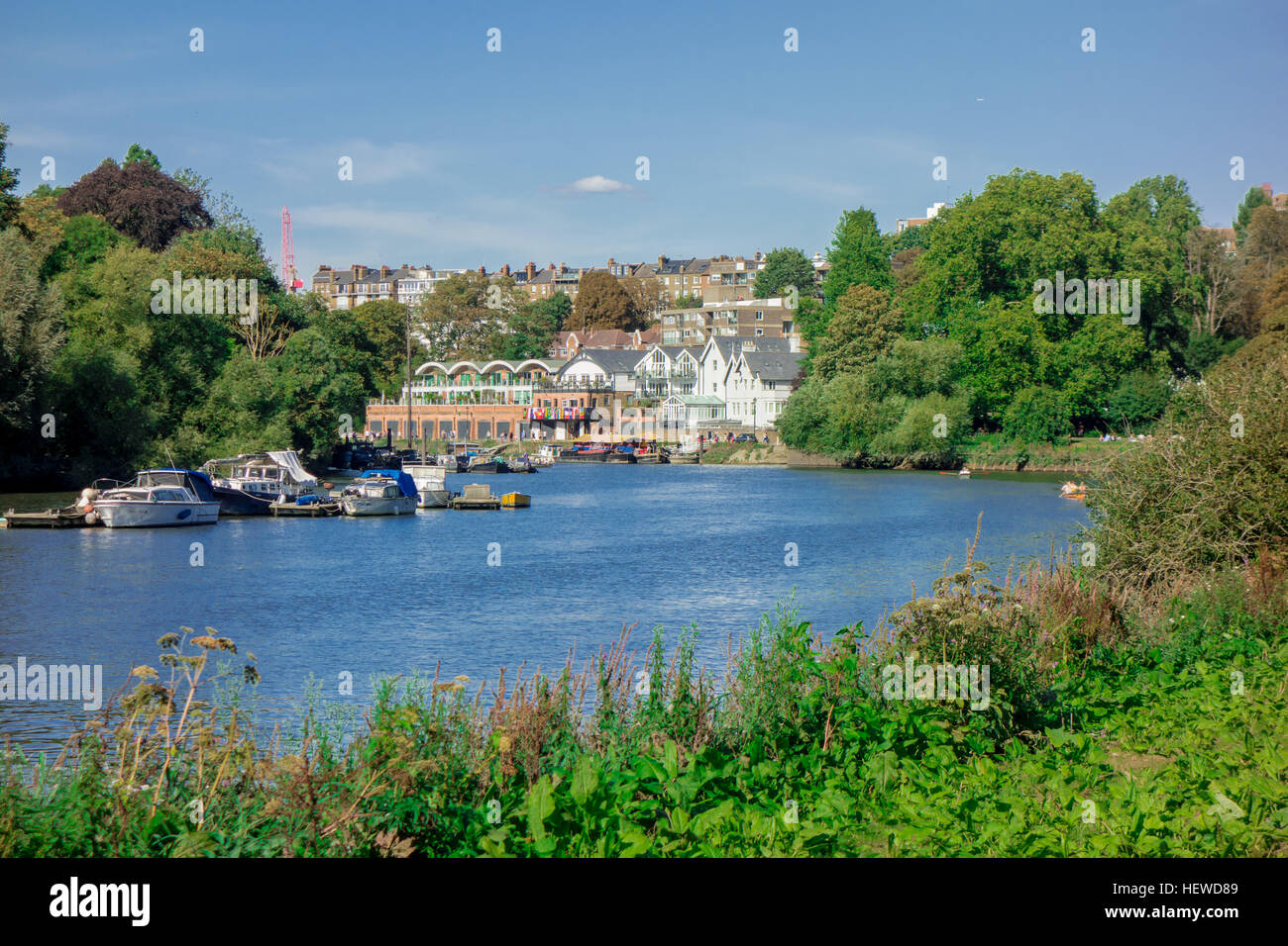 A view of Richmond from the River Thames in London Stock Photo - Alamy