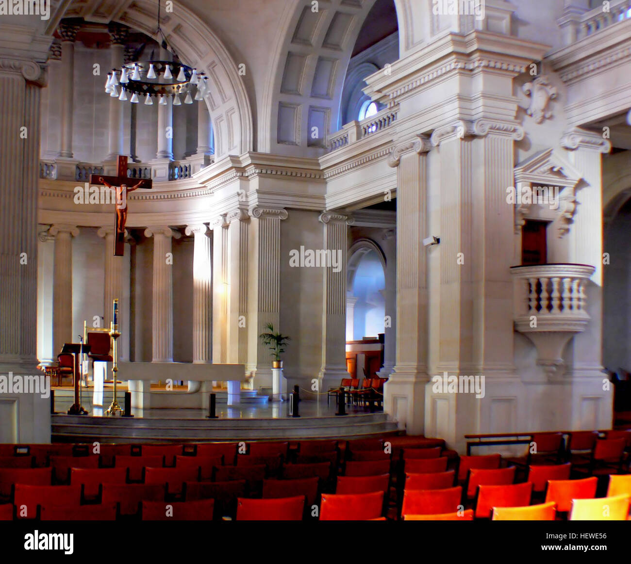 The Cathedral of the Blessed Sacrament in Christchurch, New Zealand, is ...
