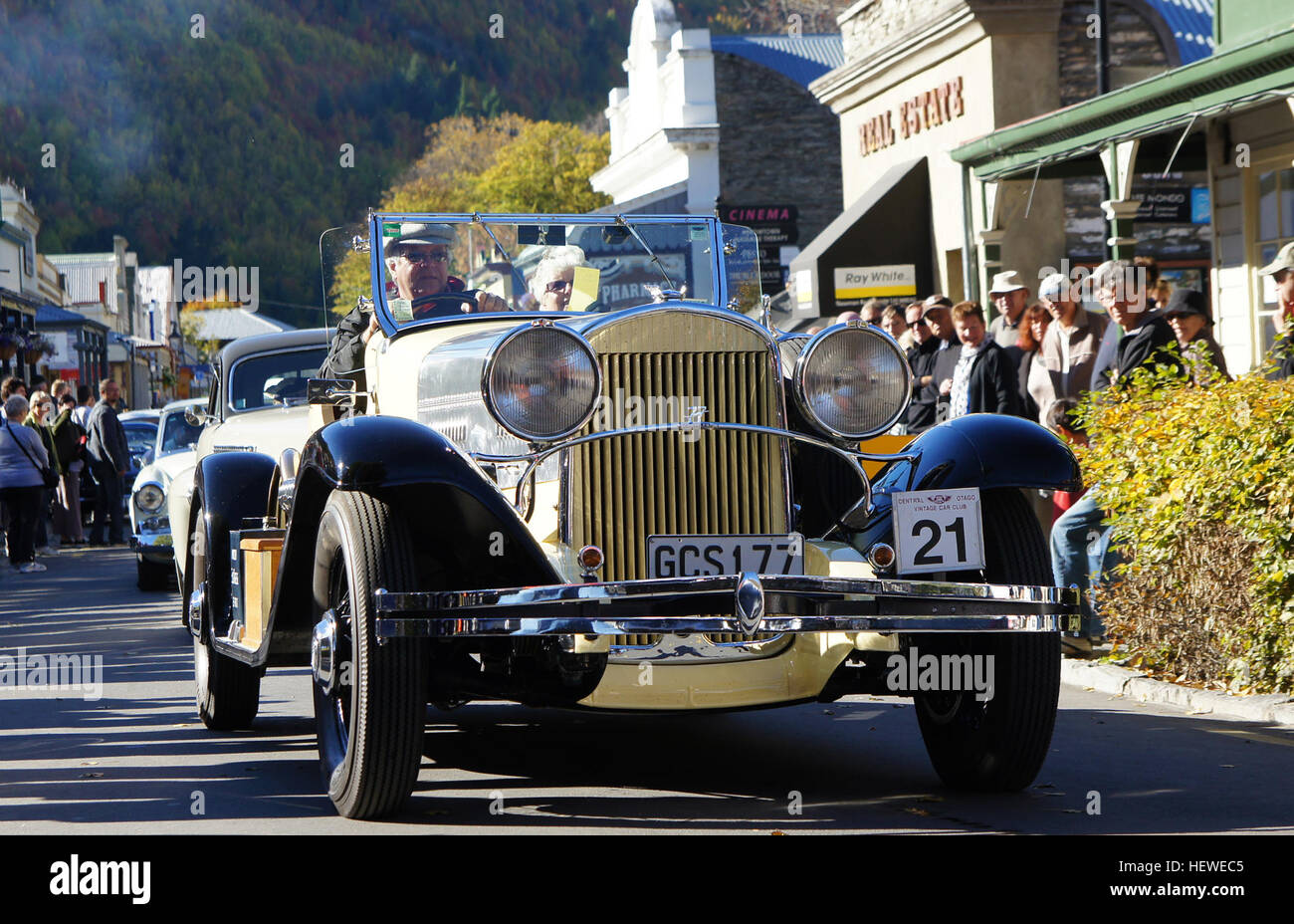 Arrowtown hosts a popular autumn festival featuring a classic car show ...