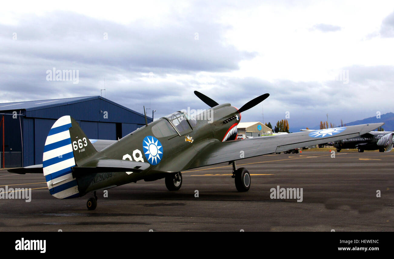 The Curtiss P-40 Kittyhawk, a WWII American fighter and ground-attack ...
