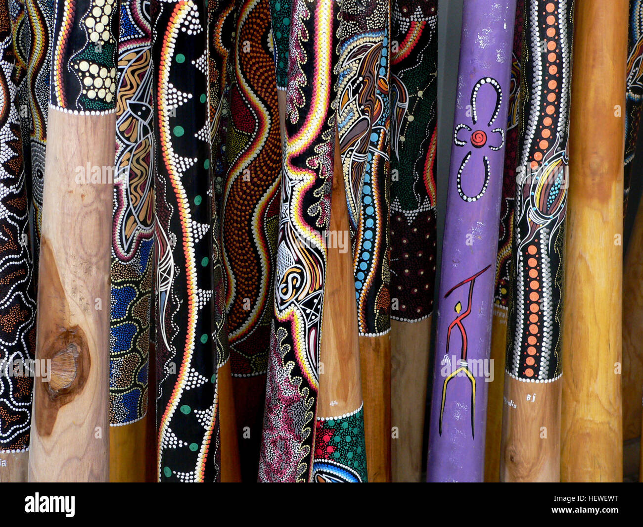 Australian native art, often seen in souvenirs, features vibrant colors ...