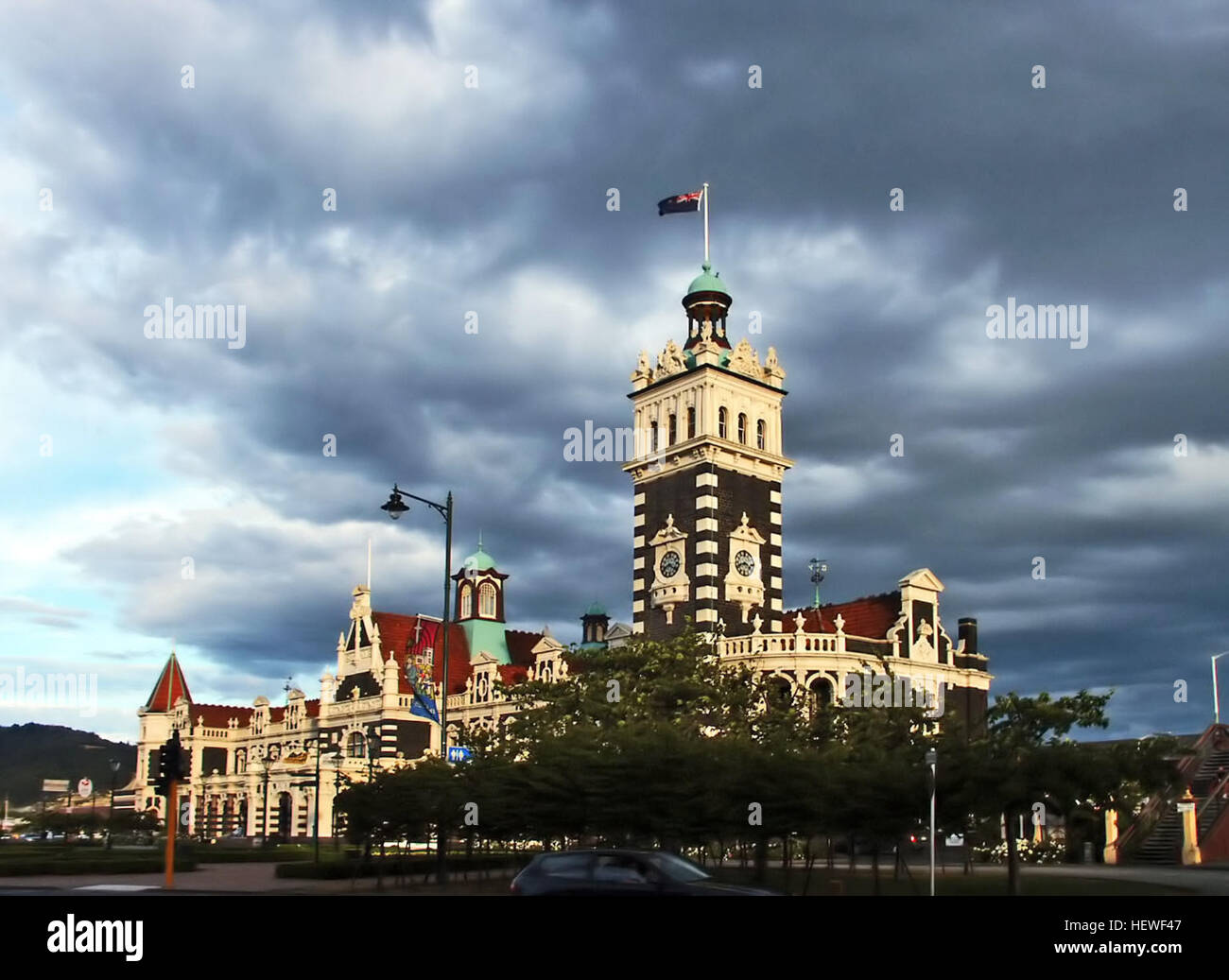 The Dunedin Railway Station in New Zealand is a historic building known ...