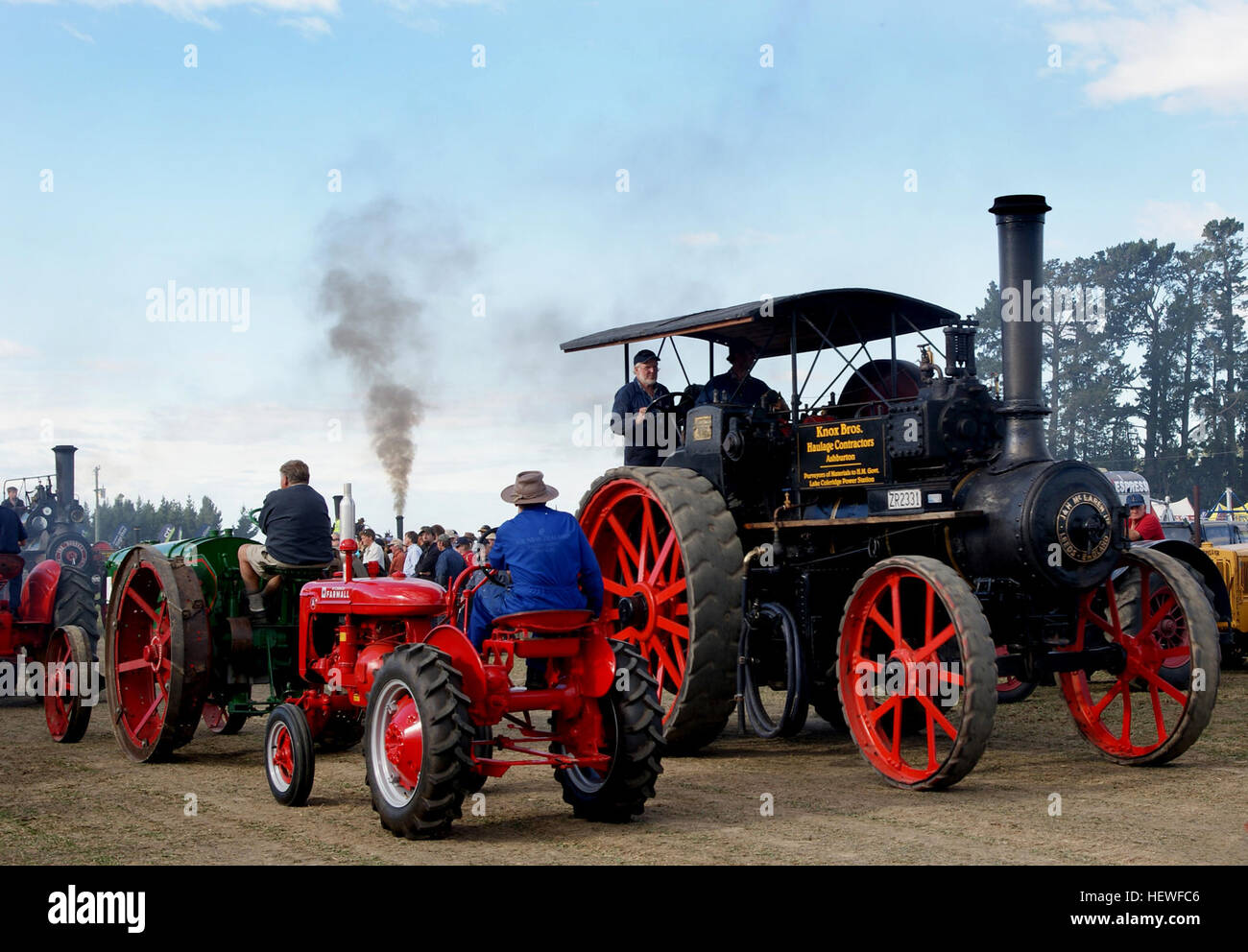Steam-driven traction engines, showcased at traction engine rallies ...