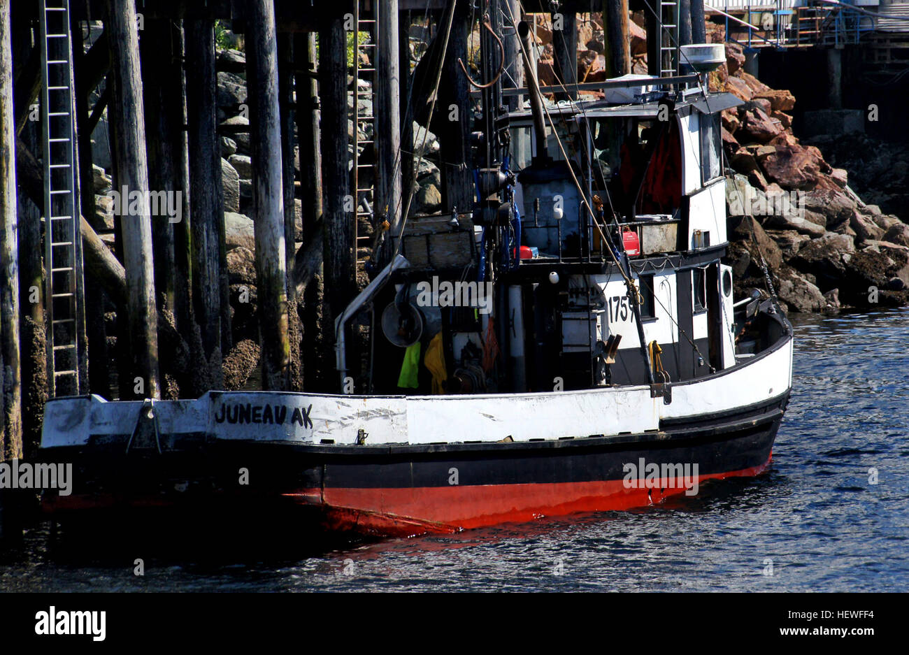 A photo of fishing boats, including a trawler, in Ketchikan, Alaska ...