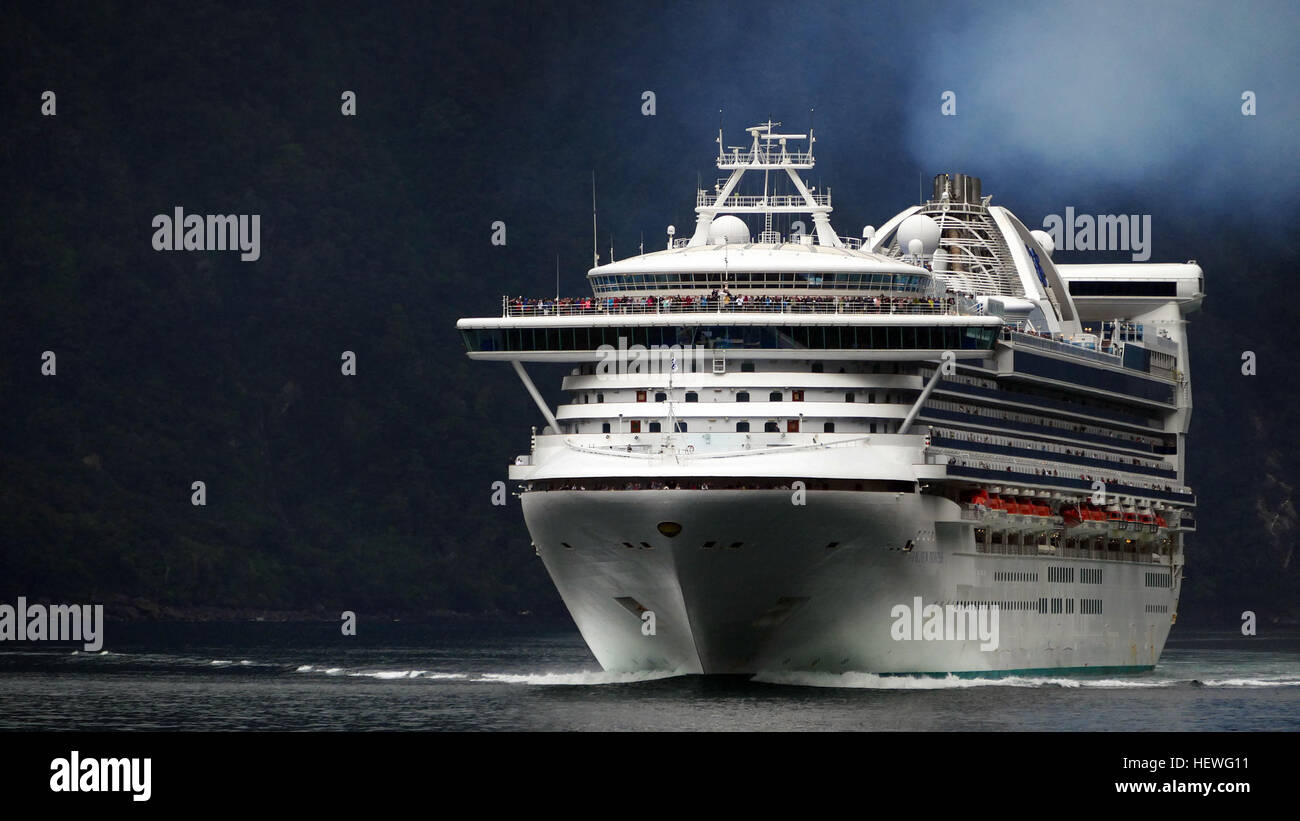 Milford Sound in New Zealand is a renowned cruise destination, famous ...