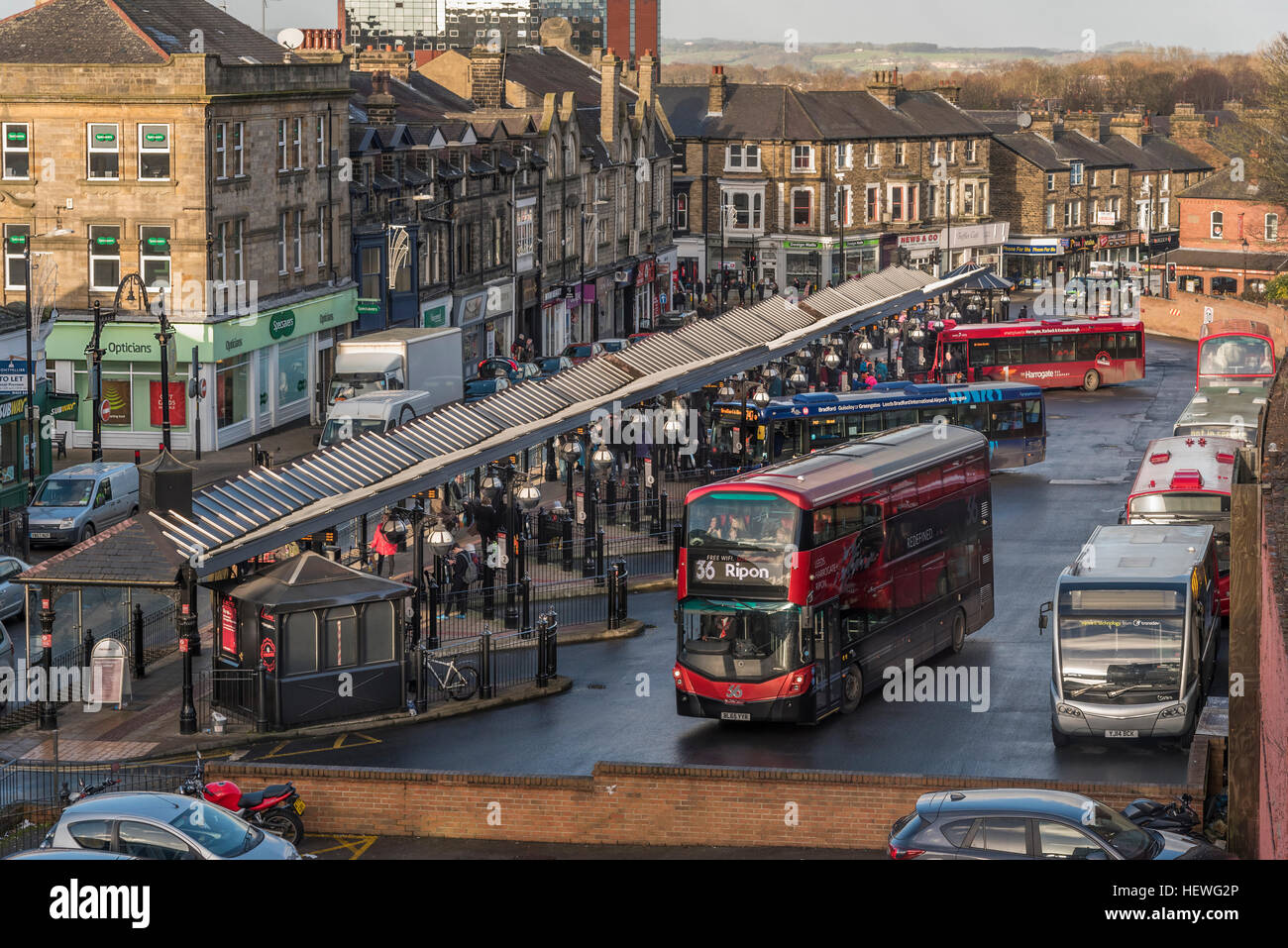 The bus station in Harrogate North Yorkshire Stock Photo - Alamy