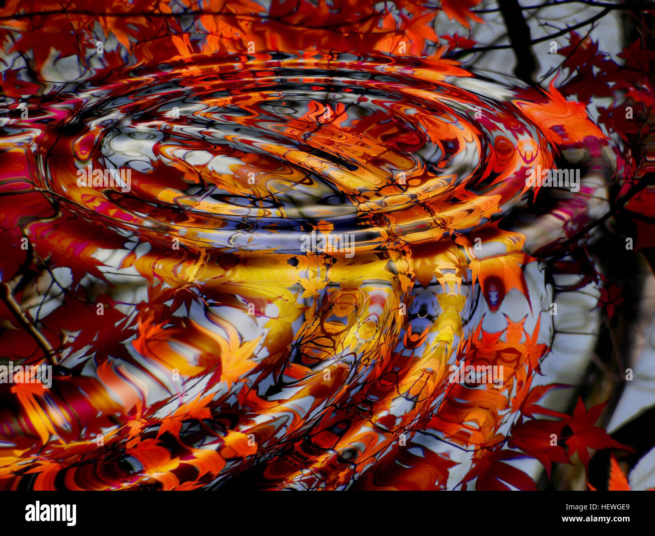 The image captures the abstract beauty of water ripples, enhanced by ...