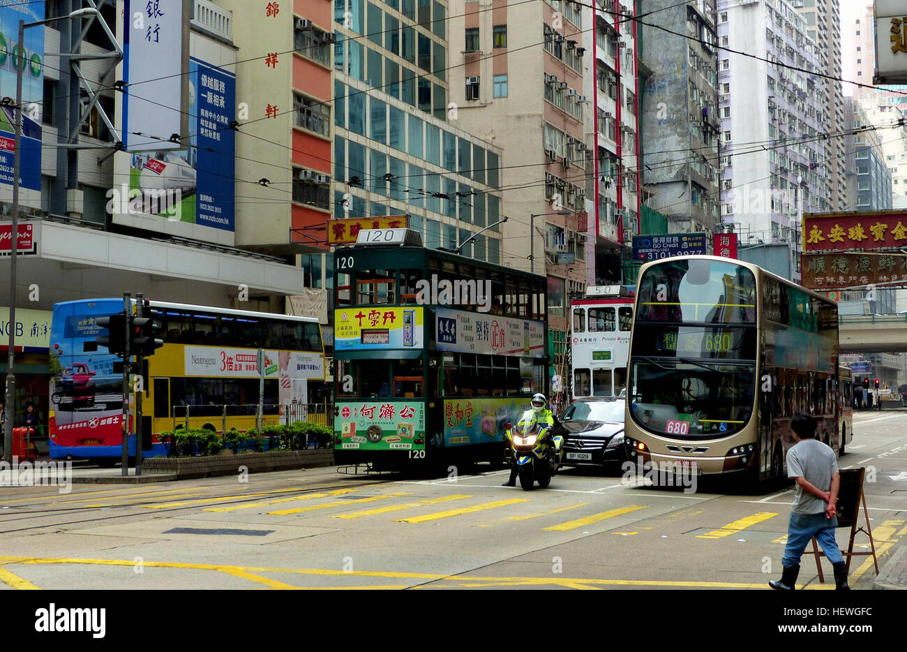 Hong Kong boasts a highly efficient public transport system with buses ...