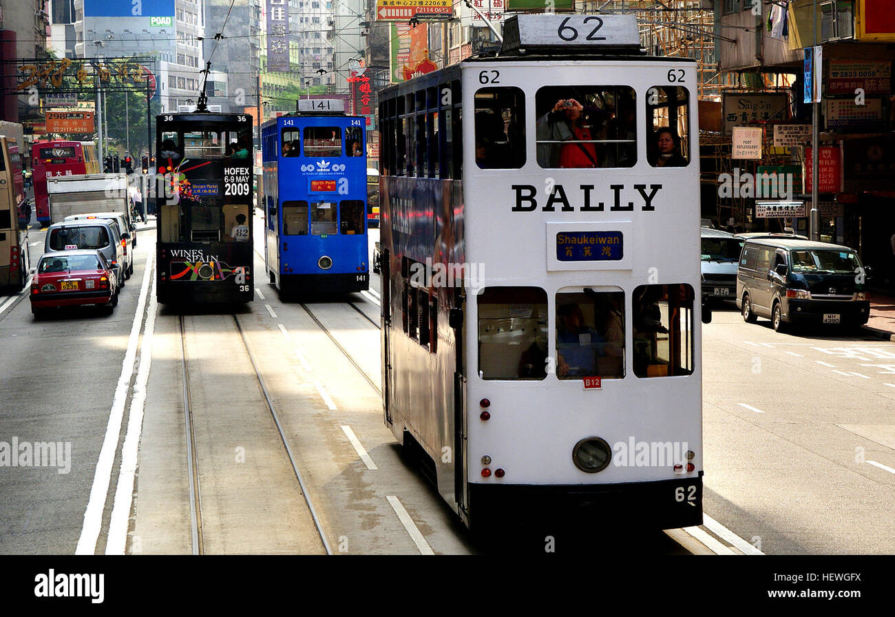 Hong Kong Island is served by a privately operated tramway line that ...