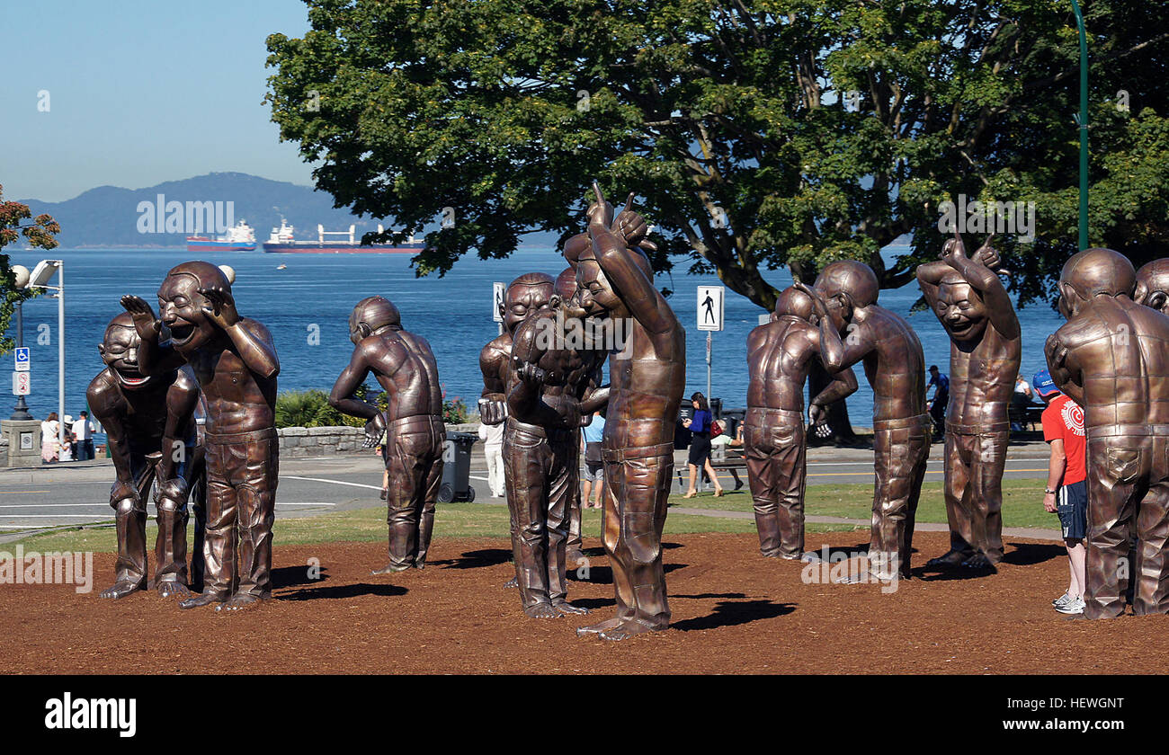 A-maze-ing Laughter, a series of 14 bronze sculptures by artist Yue ...