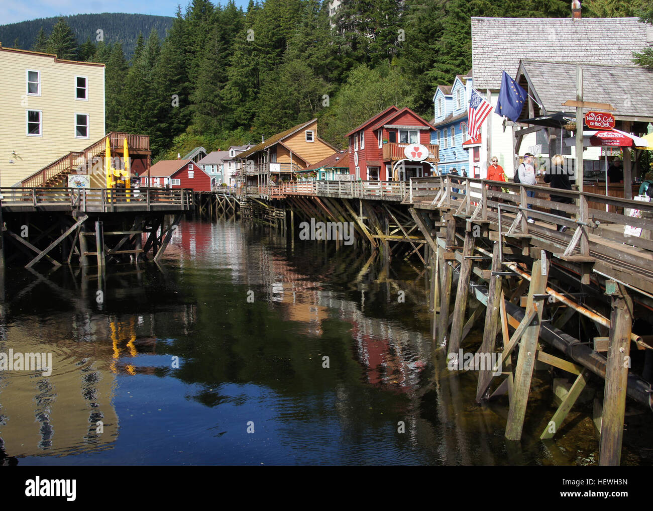 Ketchikan, Alaska is known for its vibrant fishing industry. Visitors ...