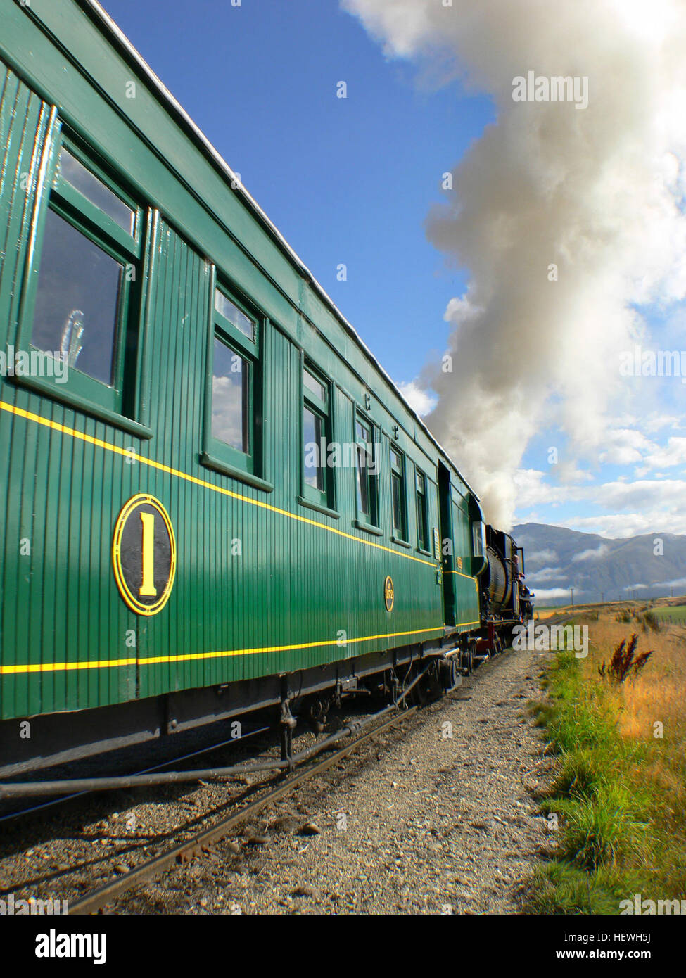 The Kingston Flyer, a historic steam train in New Zealand, is an iconic ...