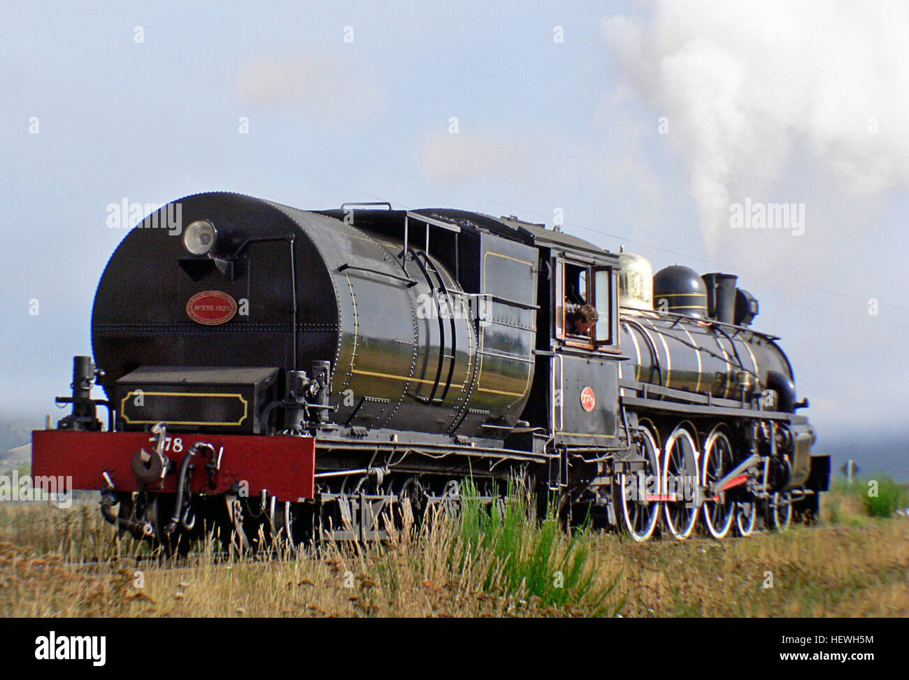 This photograph showcases the Kingston Flyer, a historic steam train in ...