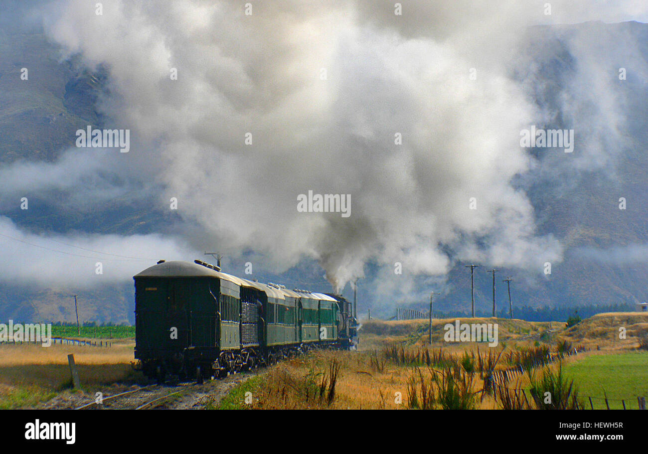The Kingston Flyer, a vintage steam train in New Zealand, offers a ...