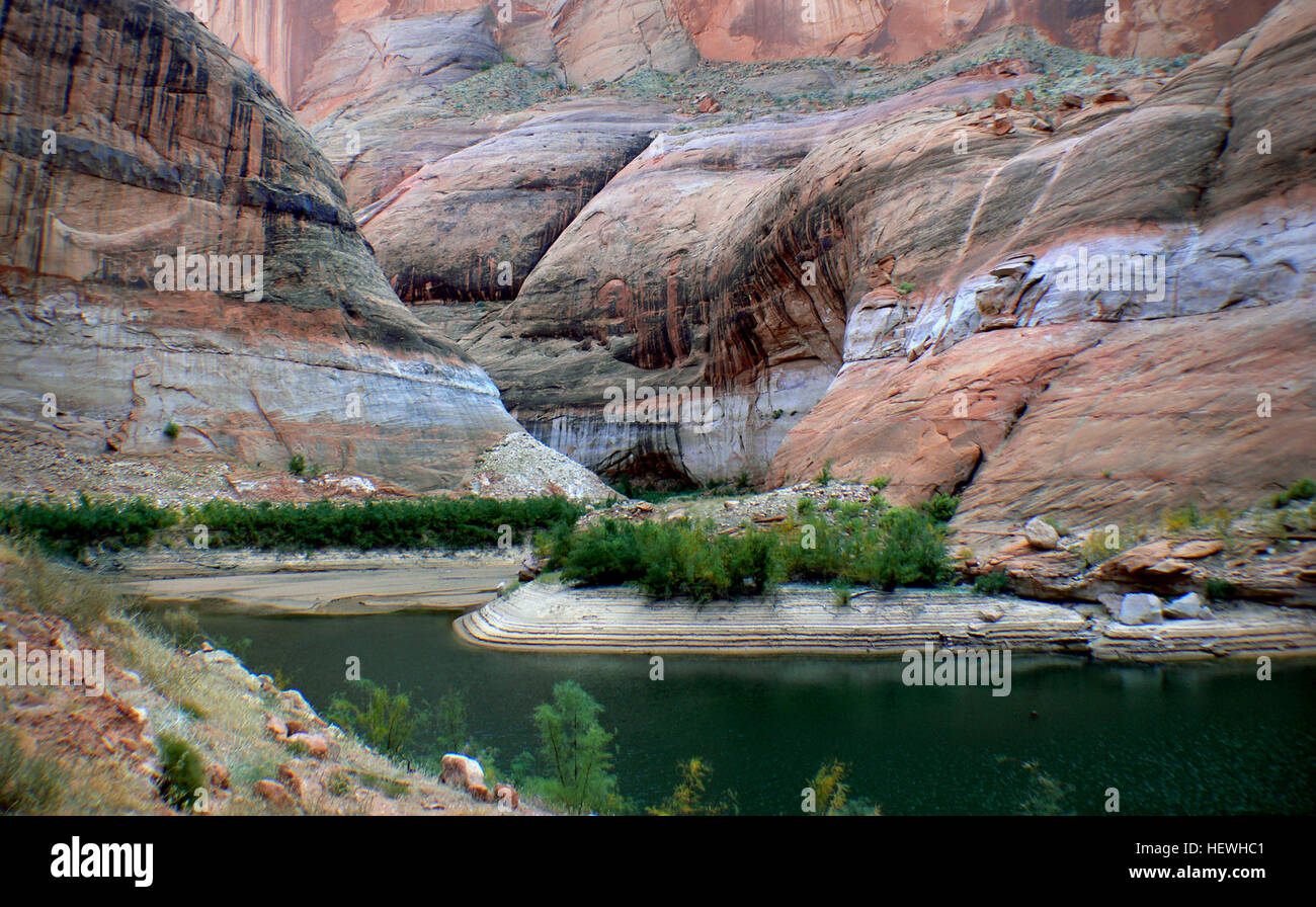Lake Powell Is A Reservoir On The Colorado River High Resolution Stock ...
