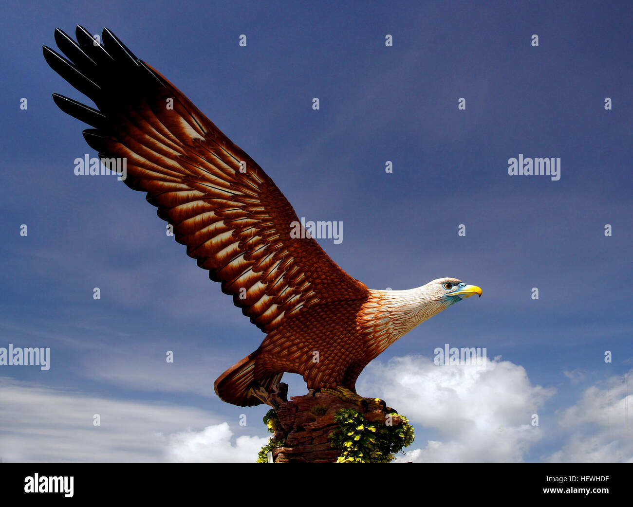 Dataran Lang, or Eagle Square, in Langkawi, Malaysia, features a large ...