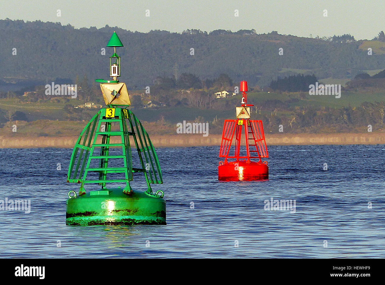 Channel markers are critical for navigation, indicating the sides of ...