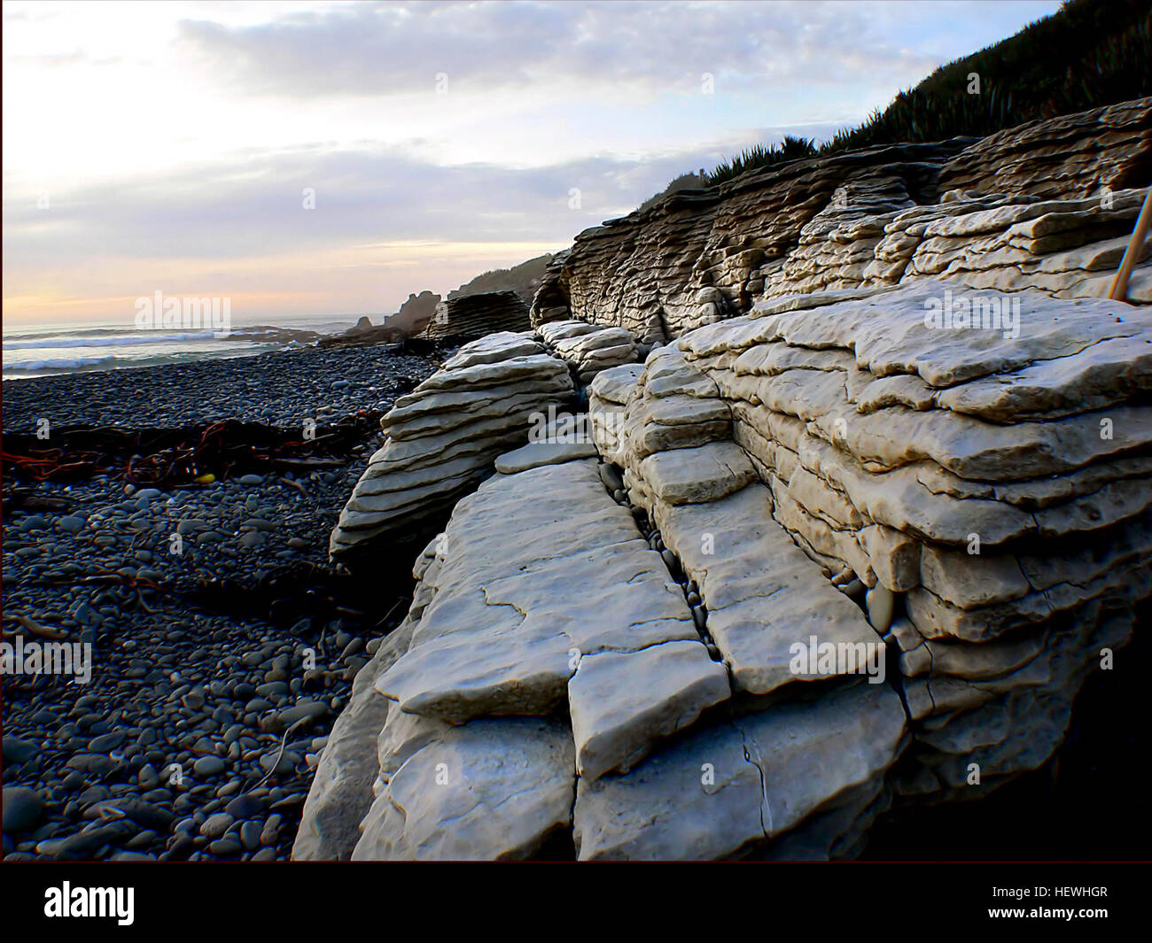 Punakaiki's Pancake Rocks are limestone formations that have been ...