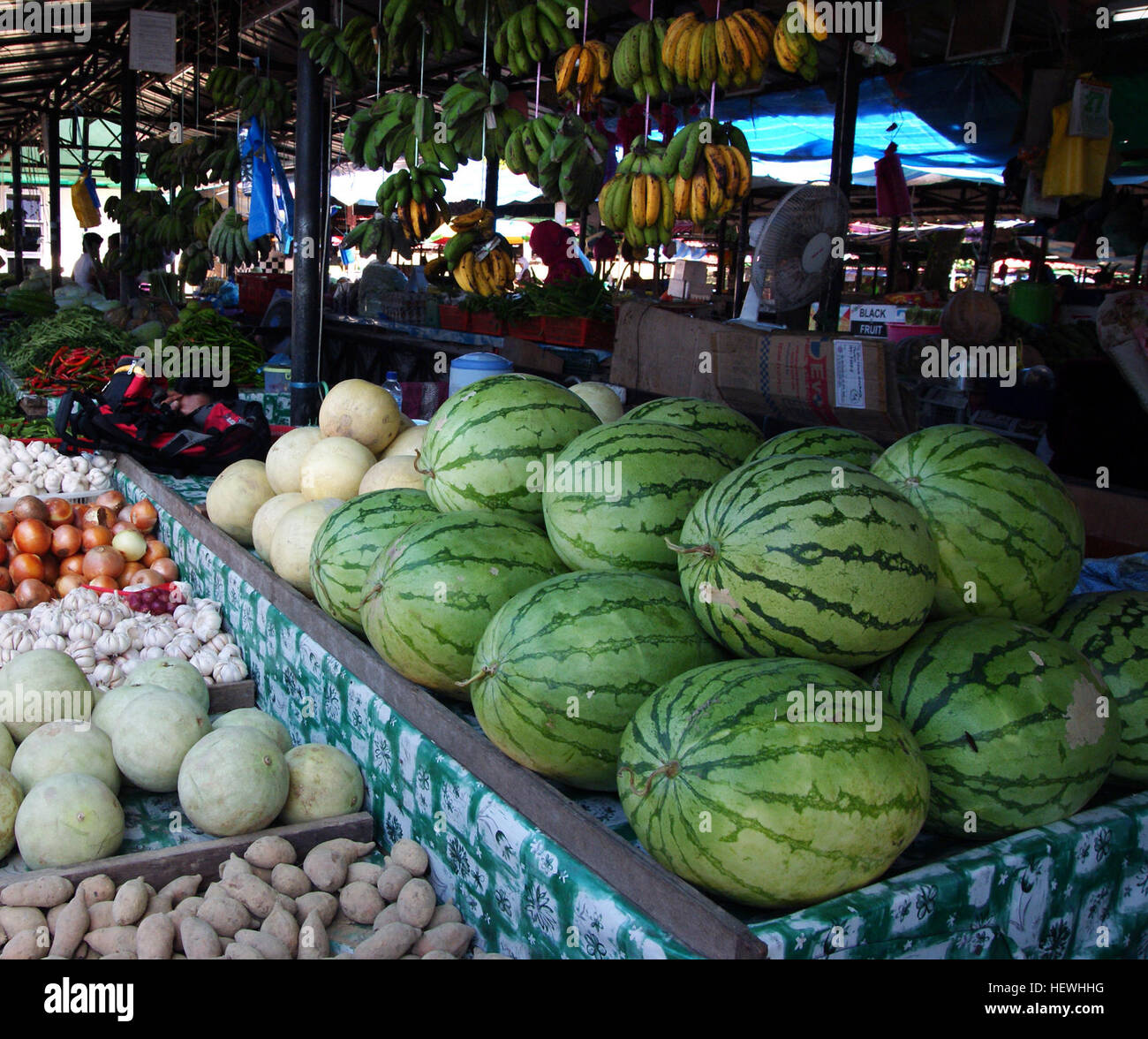 The vegetable market in Bandar Seri Begawan, Brunei, is a bustling ...