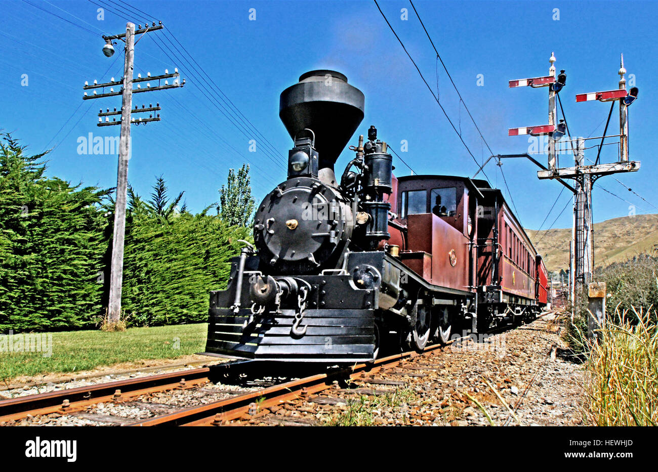 A historical photograph of the Ferrymead Historic Park in Christchurch ...