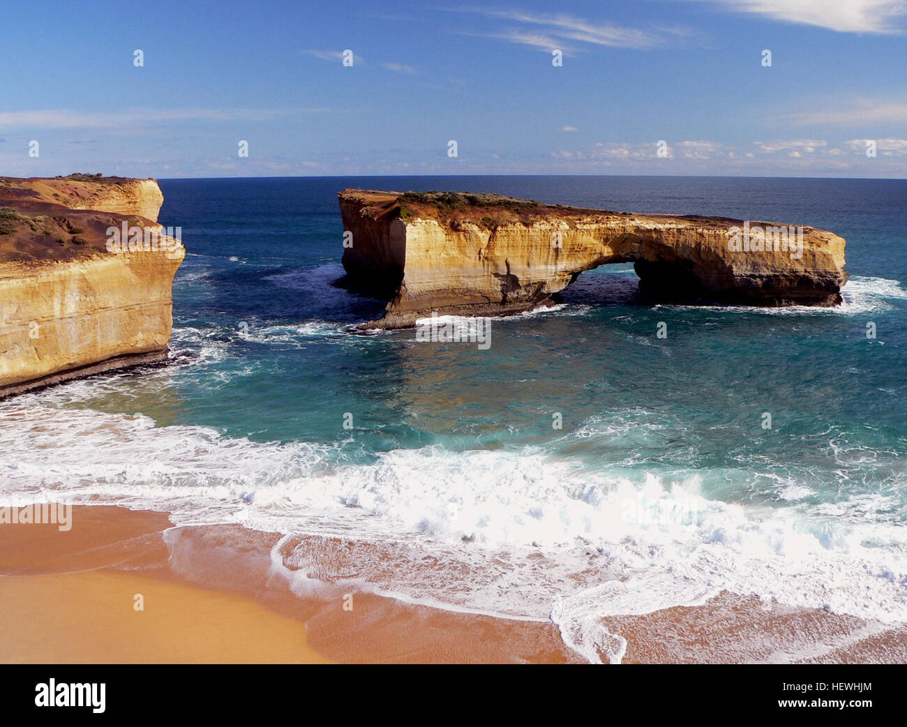 London Arch, located along the Great Ocean Road in Victoria, Australia ...