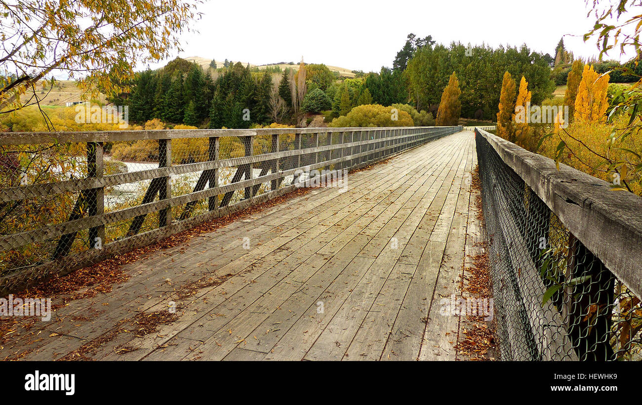 Completed in 1915, the Lower Shotover River bridge was once an ...