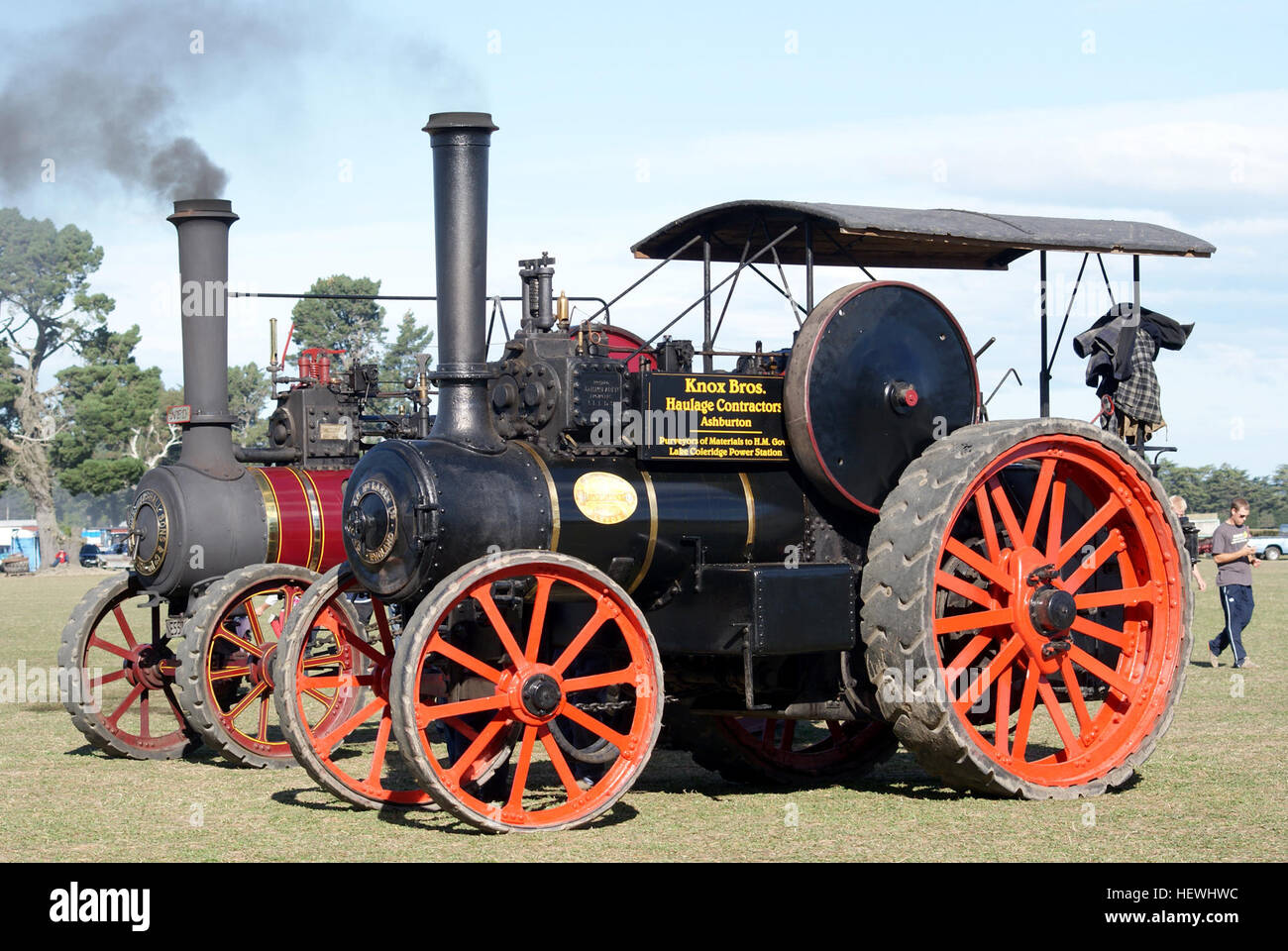 A Burrell Traction Engine on display at a country fair, showcasing ...