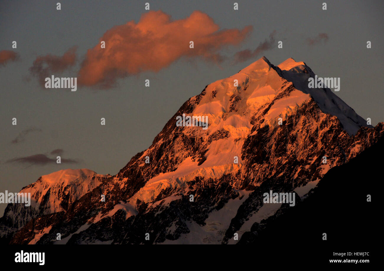 Aoraki / Mount Cook, New Zealand's highest peak, is located in the ...