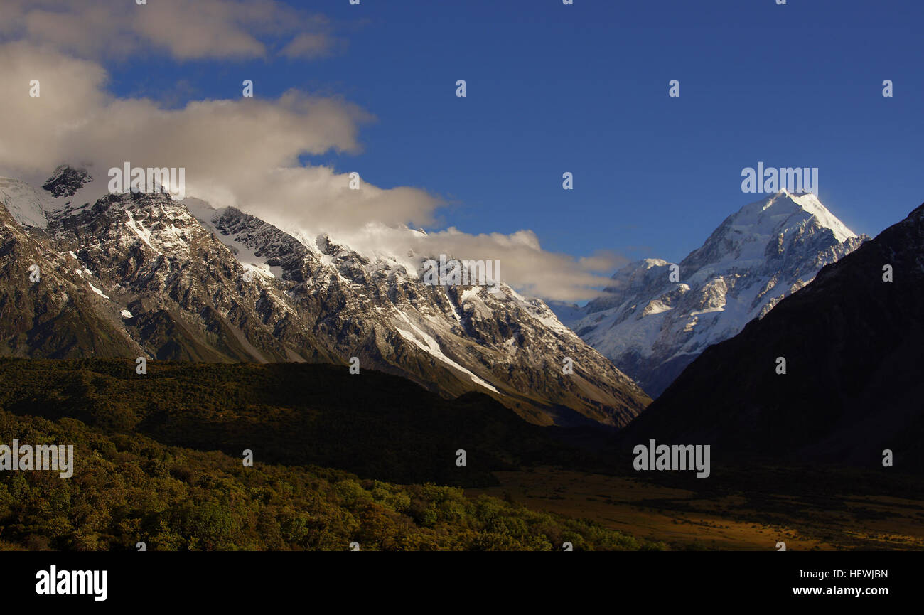 Mount Cook, also known as Aoraki, is the highest peak in New Zealand ...