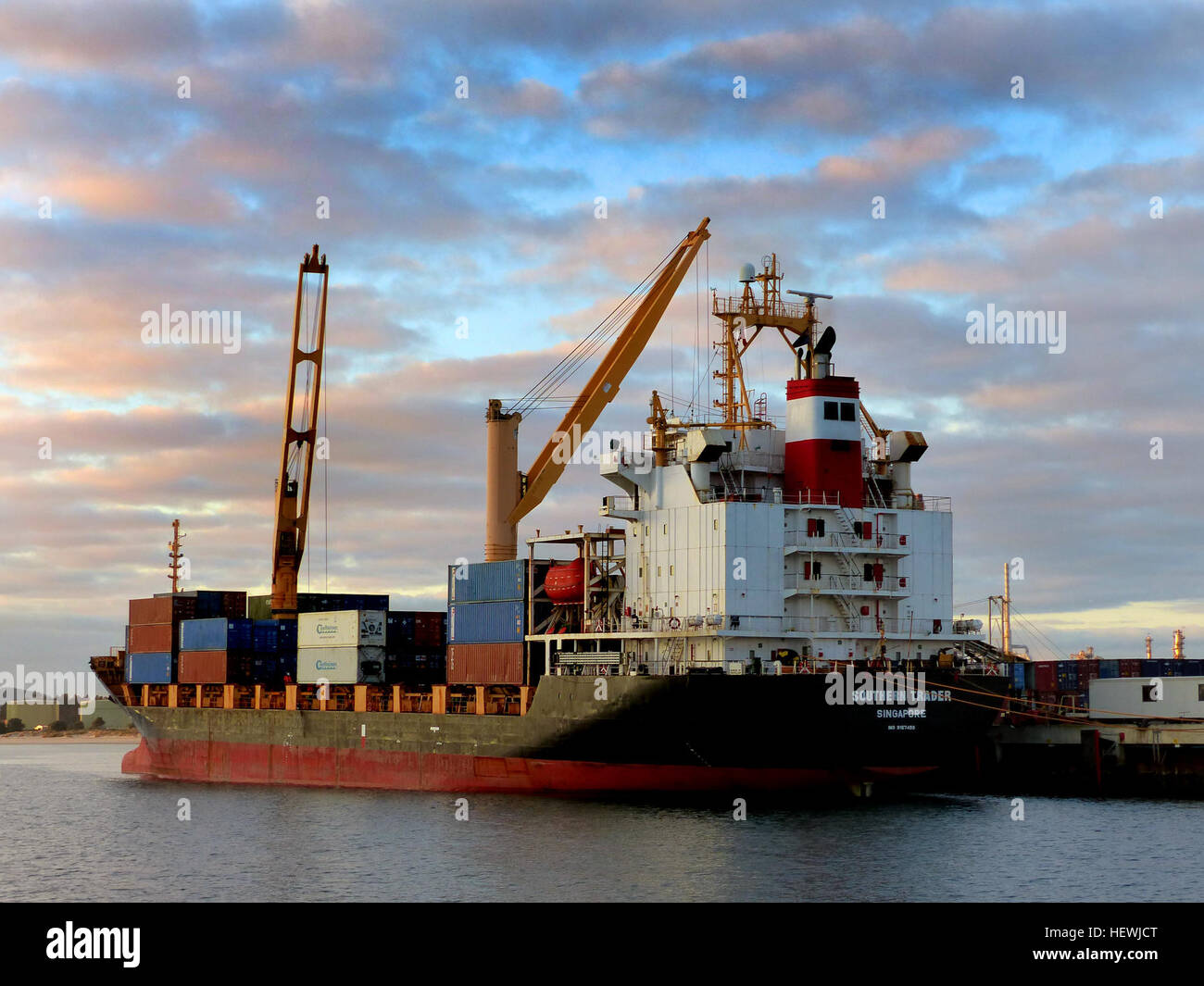 The MV Southern Trader is a Singapore-flagged container ship with a ...